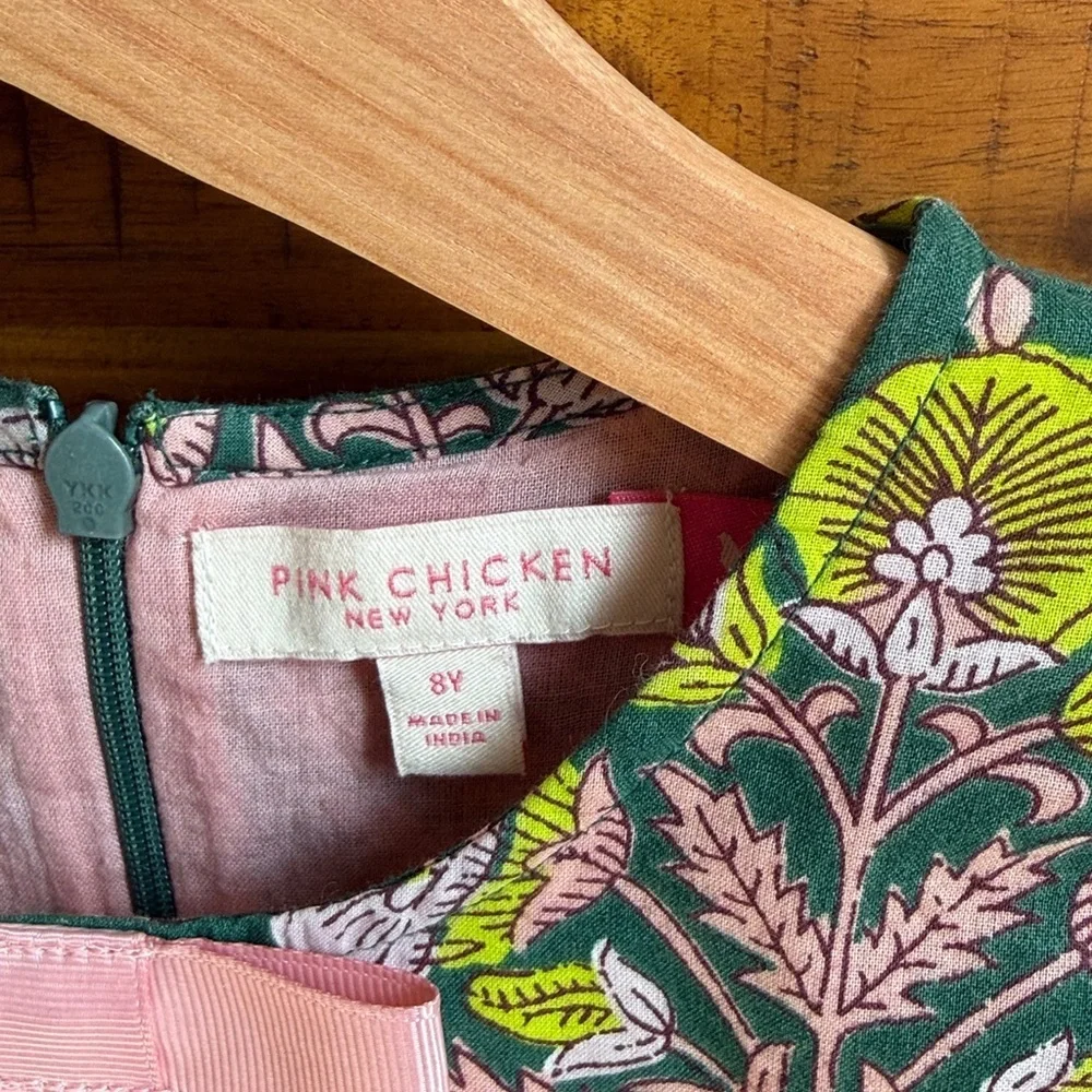 Pink Chicken | Dresses | Pink Chicken Charming Green Floral Kids Dress ...